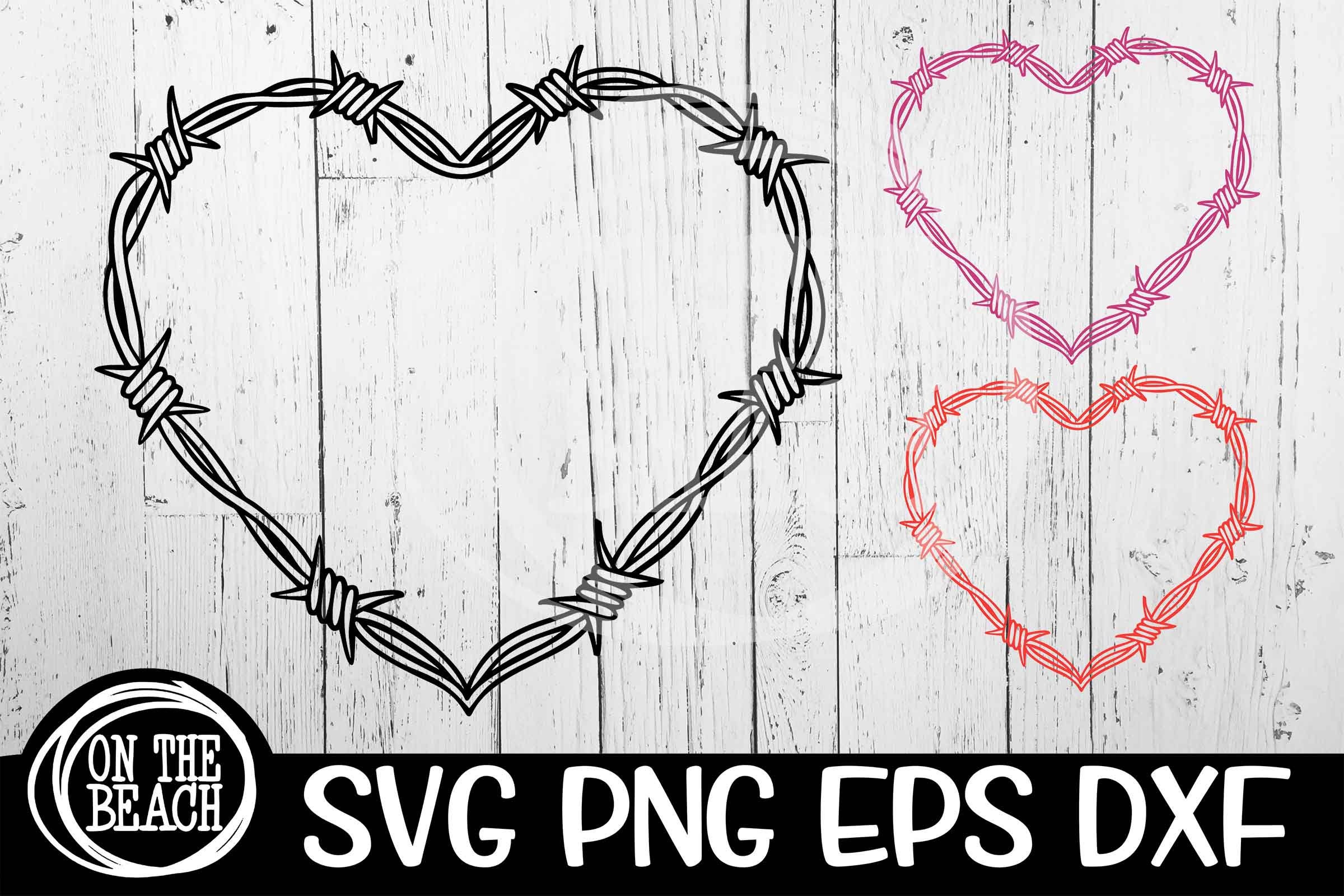 Barbed Wire Heart Barbed Wire Svg Wireheart Frame Vector - Etsy