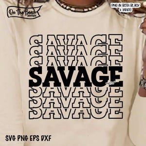 Savage, Savage Svg, Savage Mirror, Savage Mirror Svg, Savage Repeat ...
