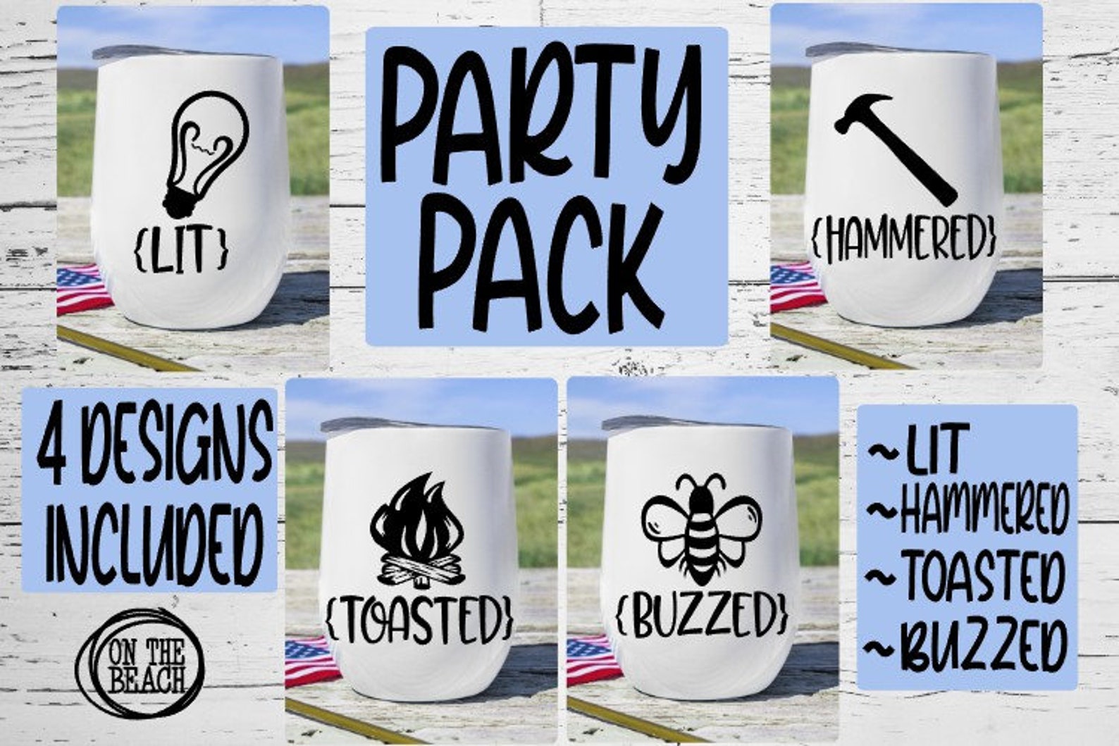 Party Pack Party Svg Hammered Hammered Svg Lit Lit Svg - Etsy