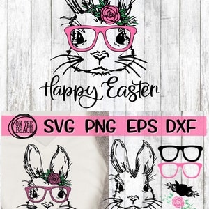 Happy Easter, Easter Bunny With Glasses, Bunny With Glasses, Bunny With ...