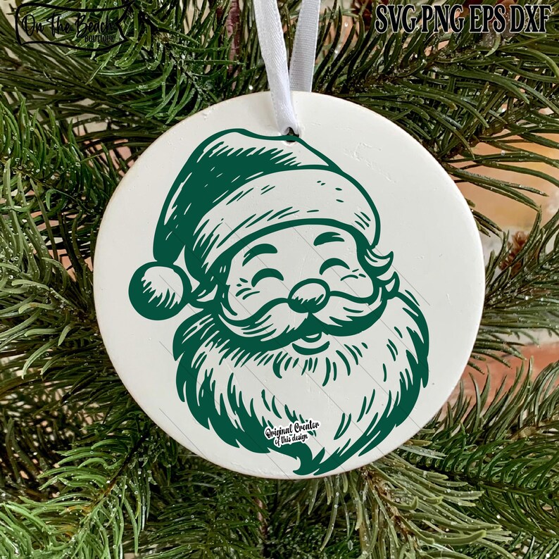 Hand Drawn Santa SVG PNG Santa Claus Sublimation DTF Design Cute Retro ...