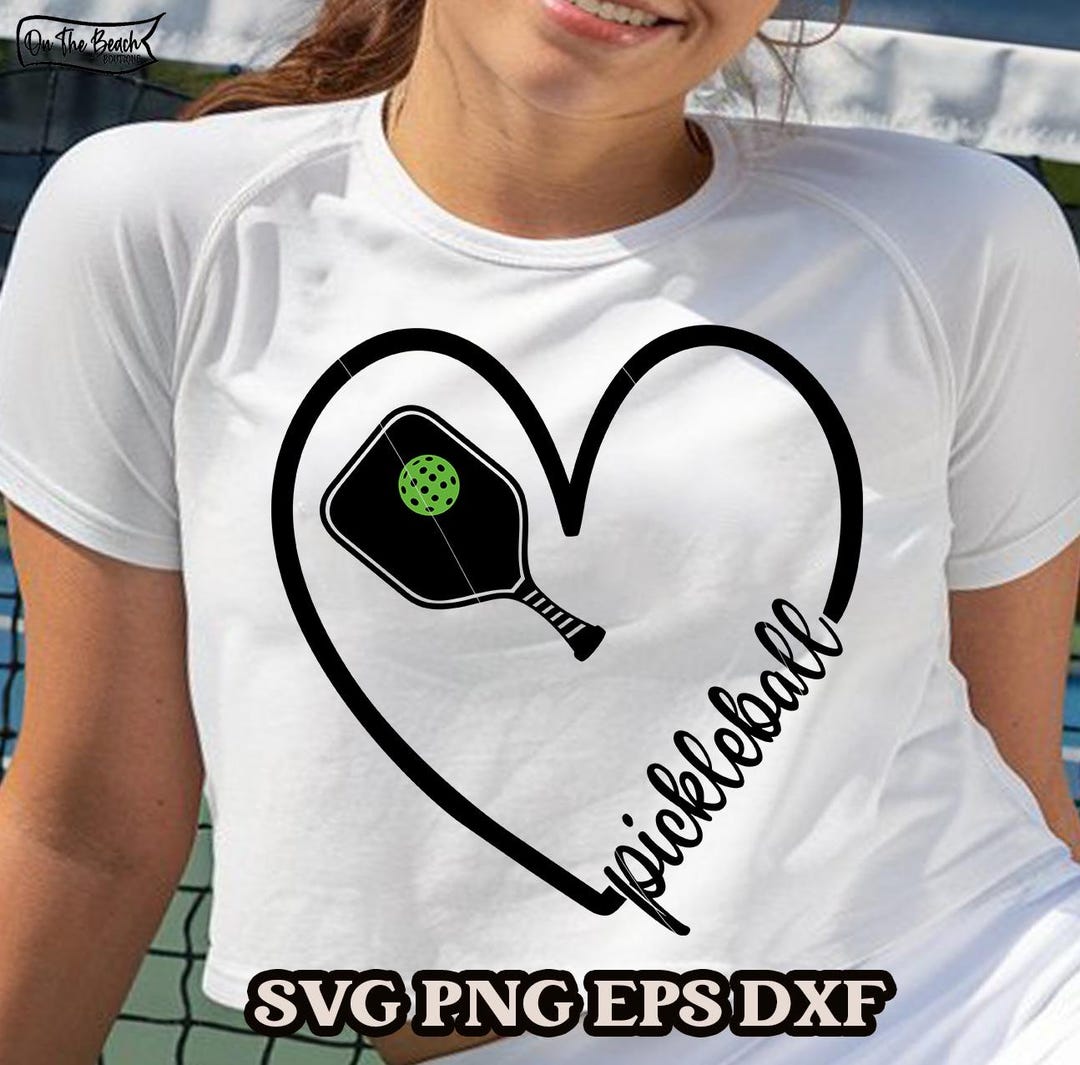 Pickleball Heart Svg, Pickleball SVG, Pickleball PNG, Svg Files for ...