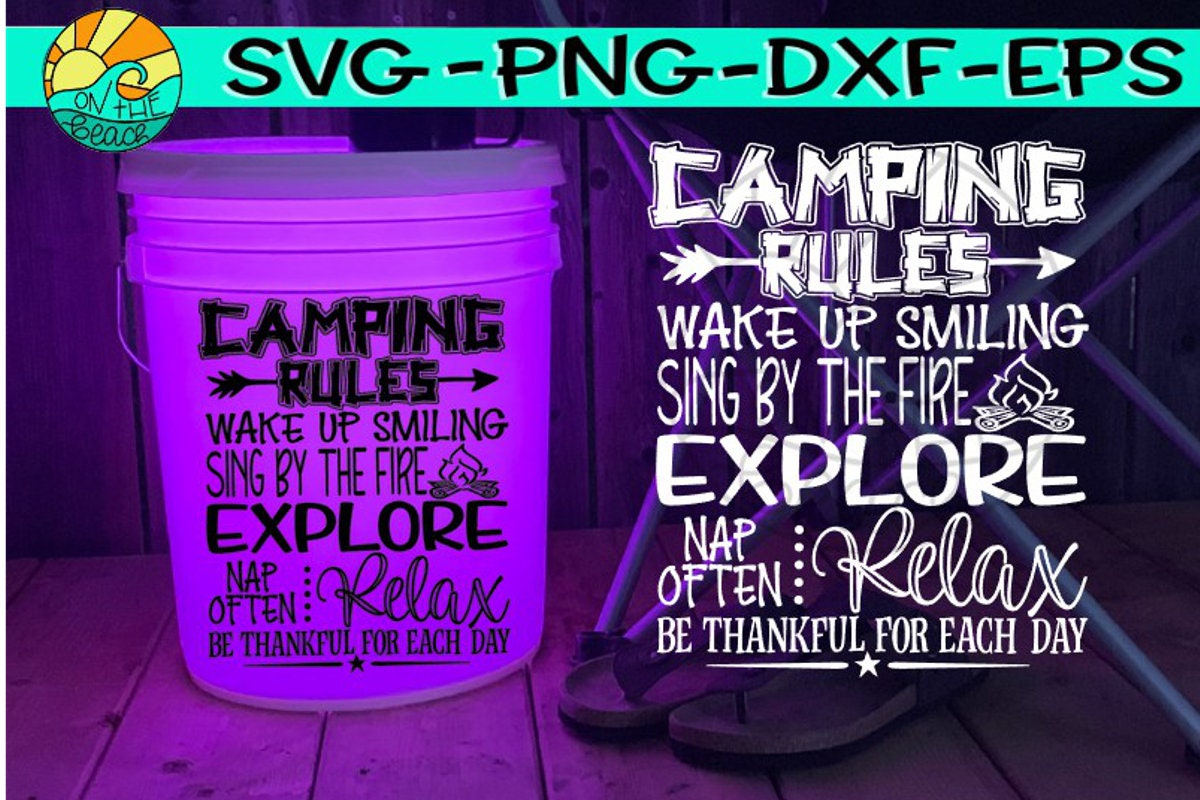 Camping Bucket Camping Bucket Svg Camping Bucket Bundle Led Etsy