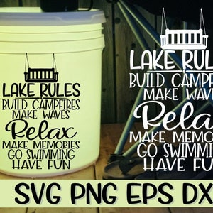 LAKE BUNDLE, 18 Designs, Love Lake, Love Lake Svg, Lake Rules Svg ...