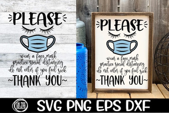 PLEASE Wear A Mask Social Distancing Social Distancing | Etsy