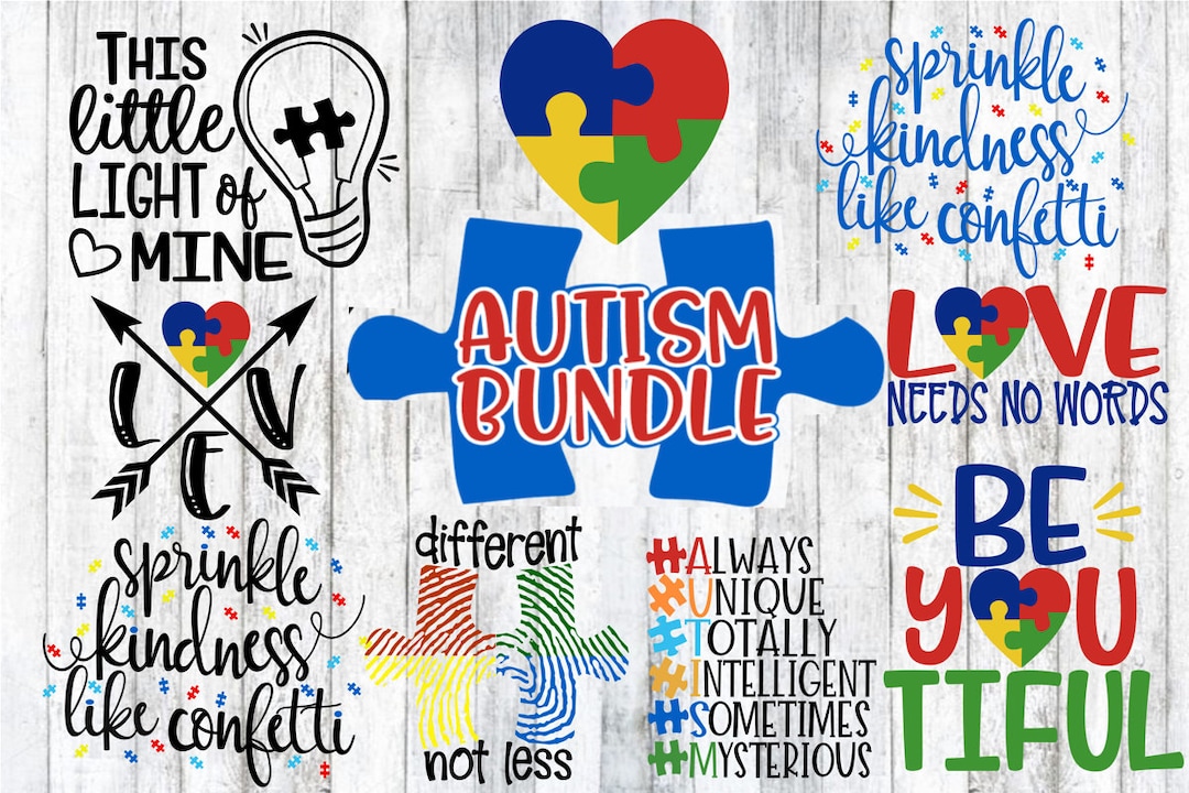 Autism SVG, Kindness, Kindness Svg, Confetti, Advocate, Autism ...