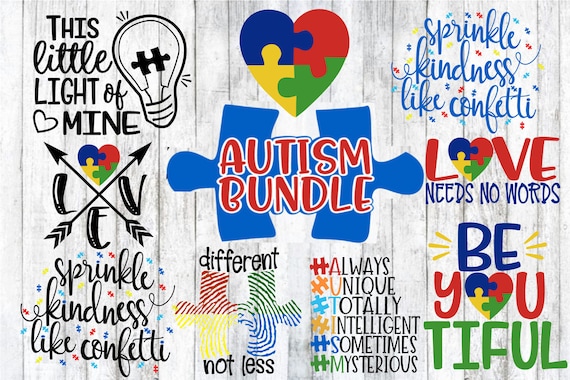 Autism SVG Kindness Kindness Svg Confetti Advocate Autism | Etsy
