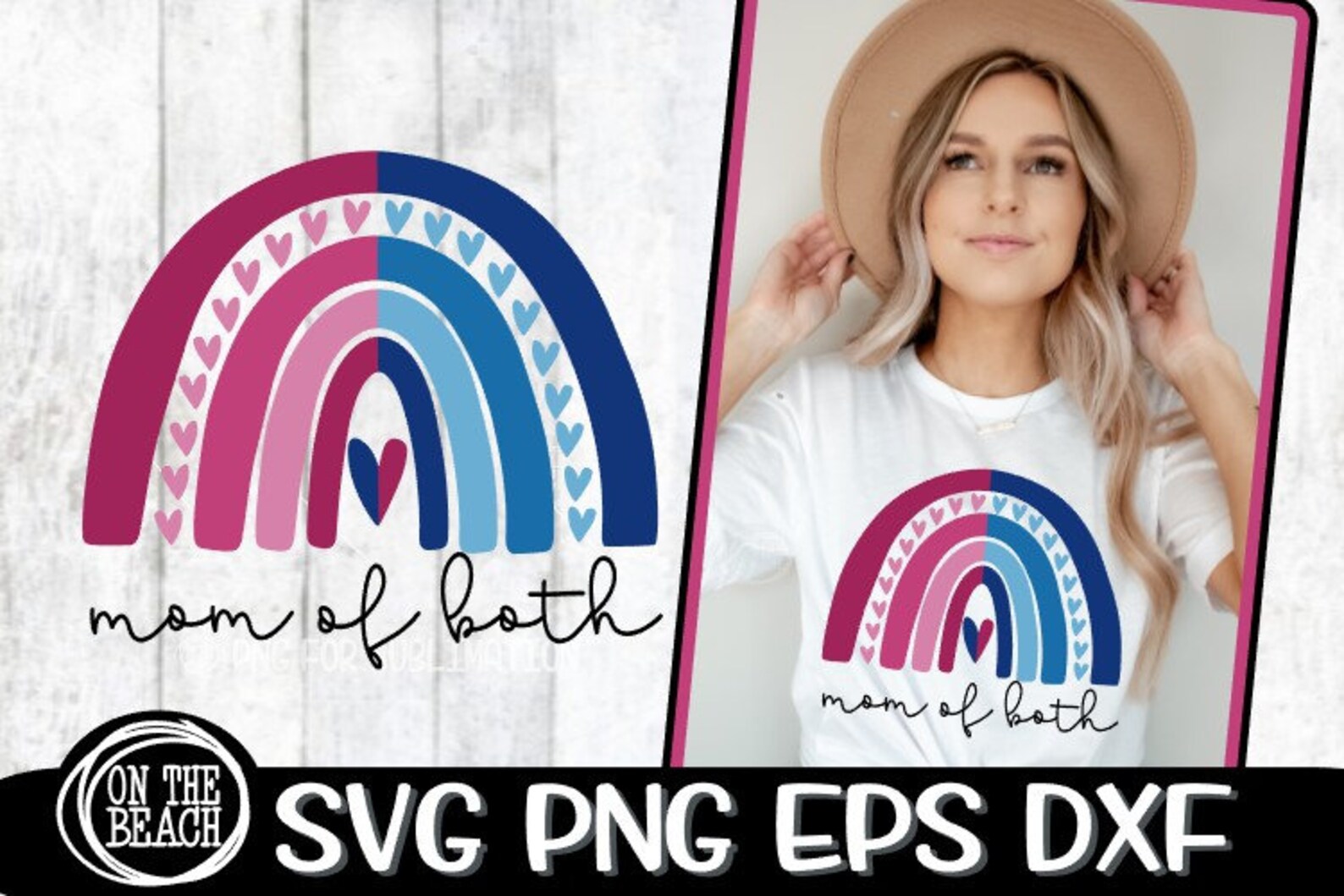 Mom of Both Mom of Both Svg Mom Rainbow Mom Rainbow Svg | Etsy