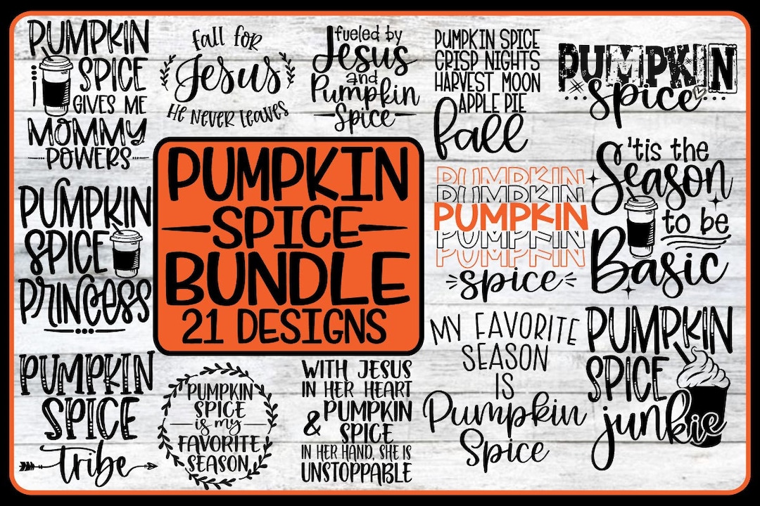PUMPKIN Bundle Vol 4 21 Designs Included Pumpkin Spice - Etsy