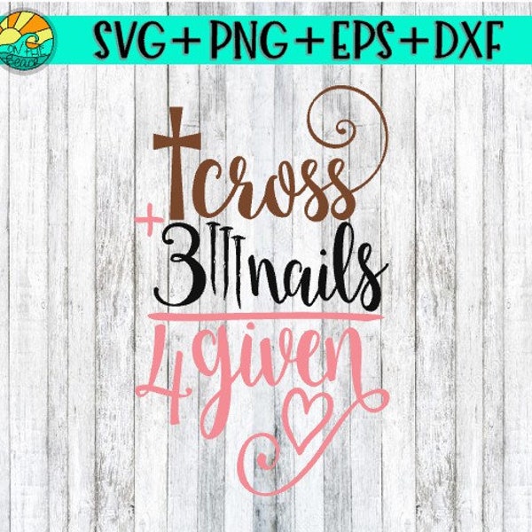 3 Nails Cross Svg - Etsy