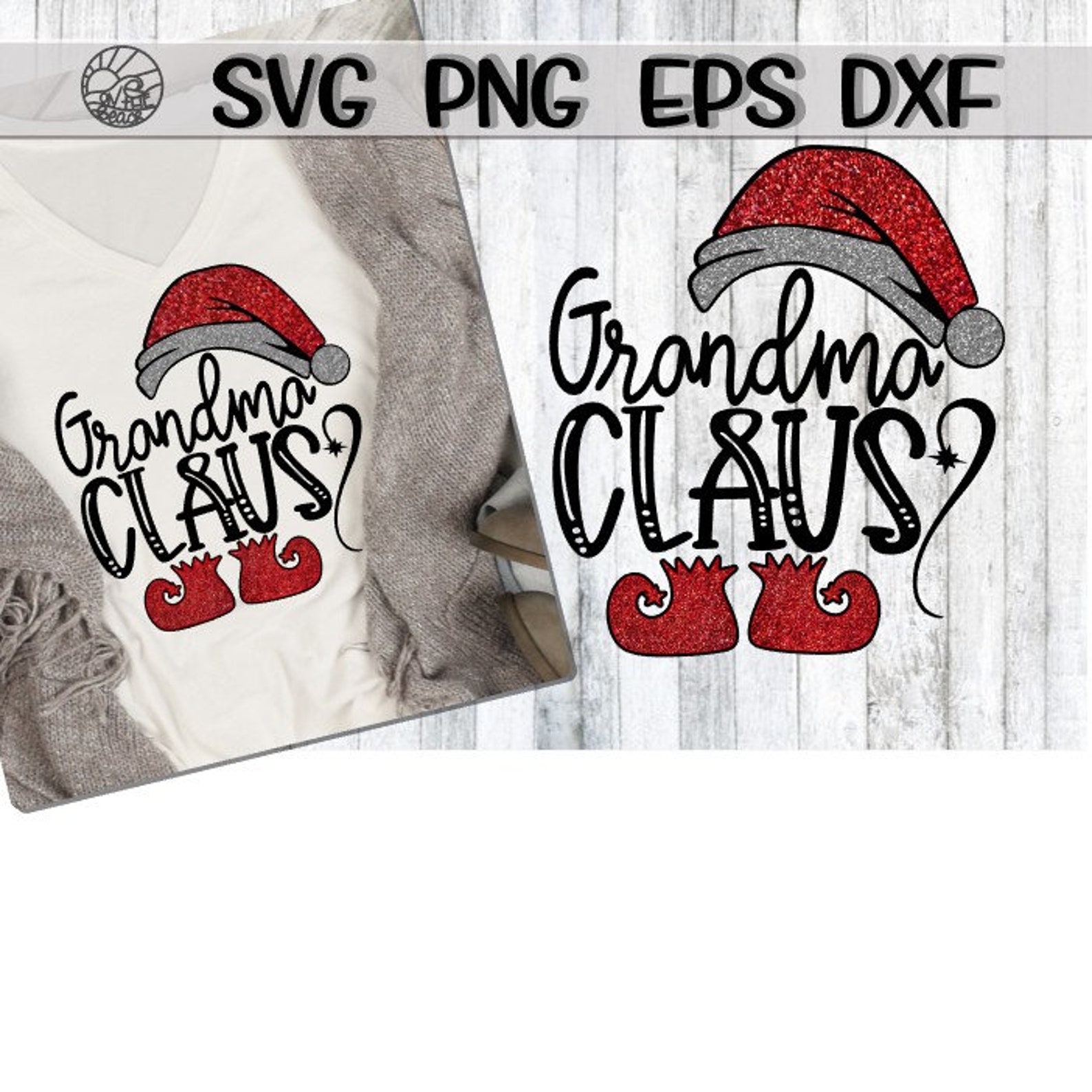 Grandma Claus Grandma Claus Svg Santa Claus Svg Grandma - Etsy