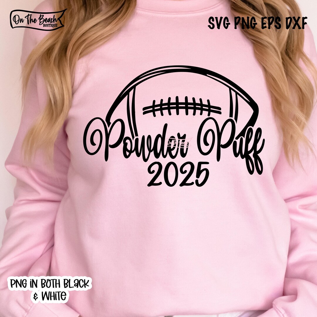 Powder Puff Mom Svg Friday Night Football Mom 2025 Svg Senior Powder ...