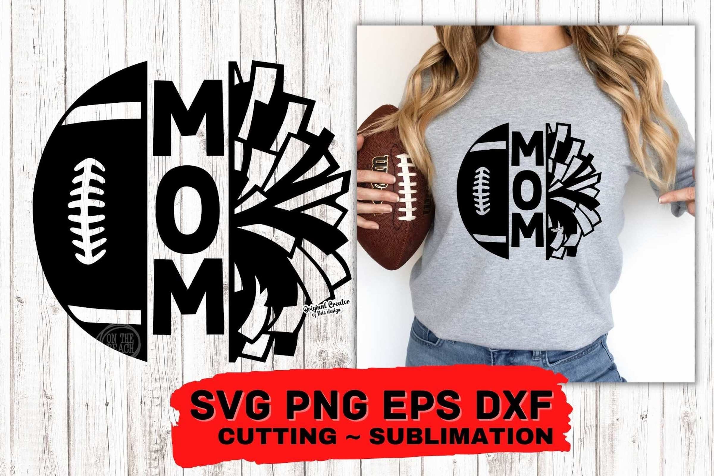 Football Cheer Mom Svg Friday Night Football Mom Football Etsy