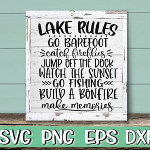 Lake, Lake Svg, Lake Rules, Lake Rules, Sunset Svg, Memories Svg ...