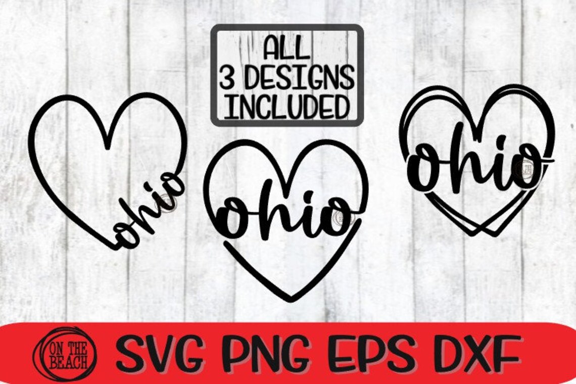 Ohio, Ohio Svg, Ohio Heart, Ohio Heart Svg, Ohio Love, Ohio Love Svg ...