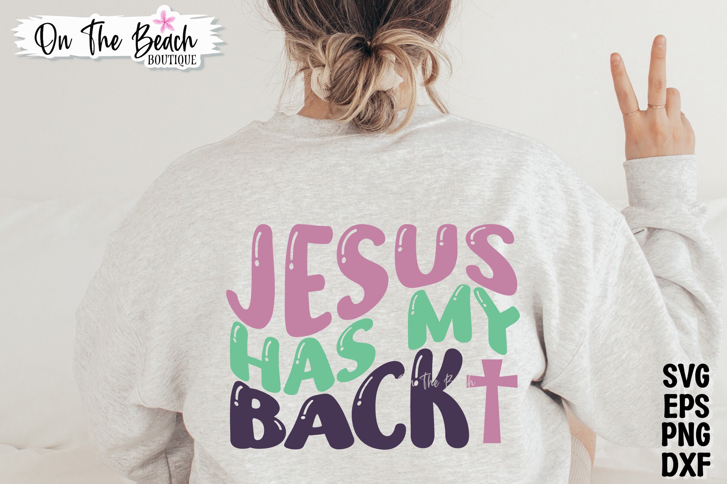 Jesus Has My Back SVG Retro Wave Svg Christian Instant - Etsy Denmark