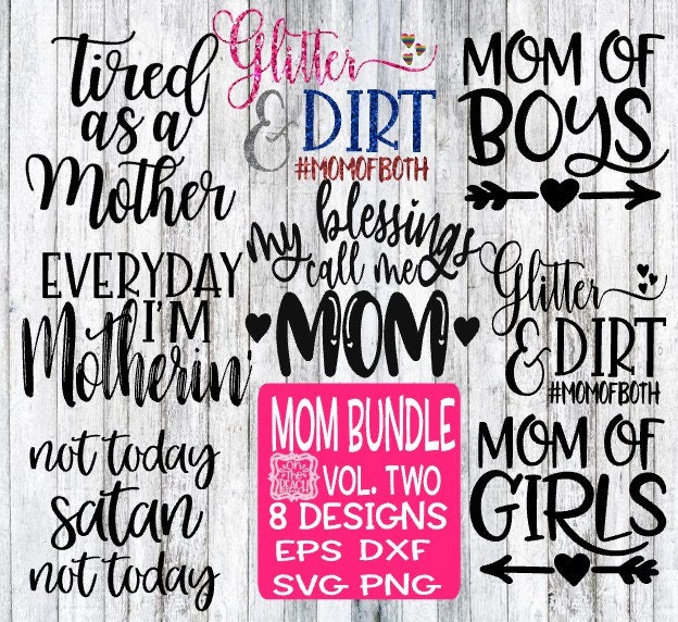 BUNDLE EIGHT Design mom Svg Mom Bundle Mother Everyday | Etsy