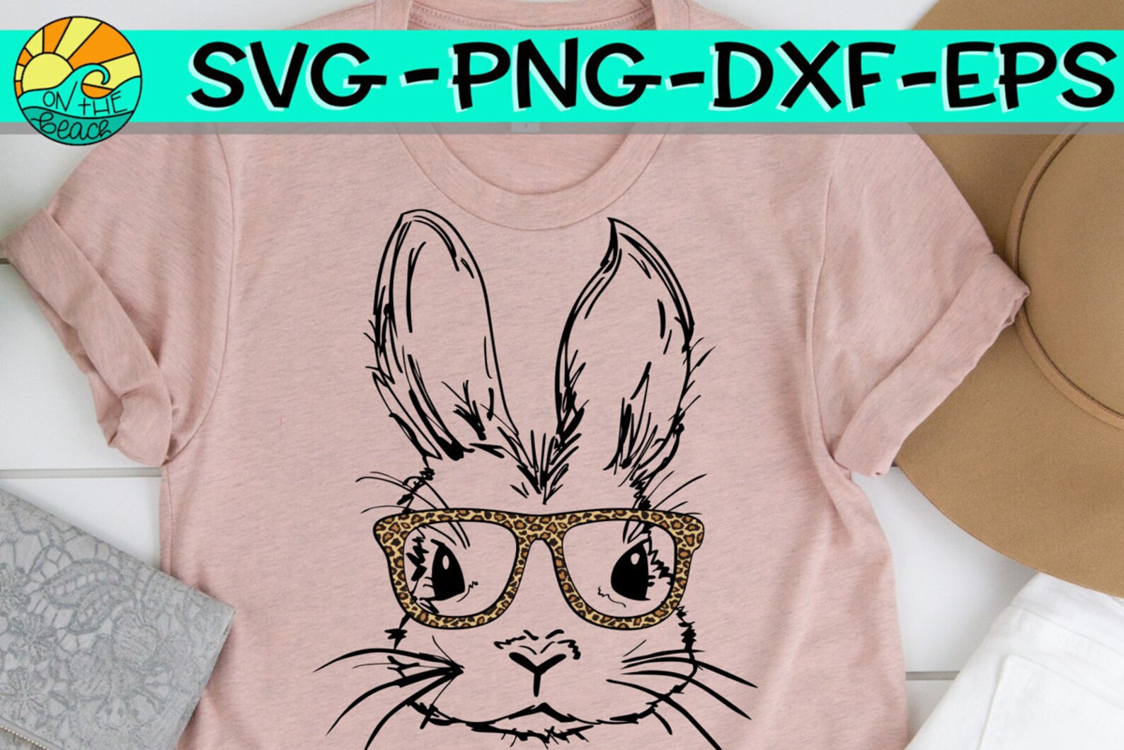 Easter Bunny With Glasses Bunny With Glasses Bunny With - Etsy
