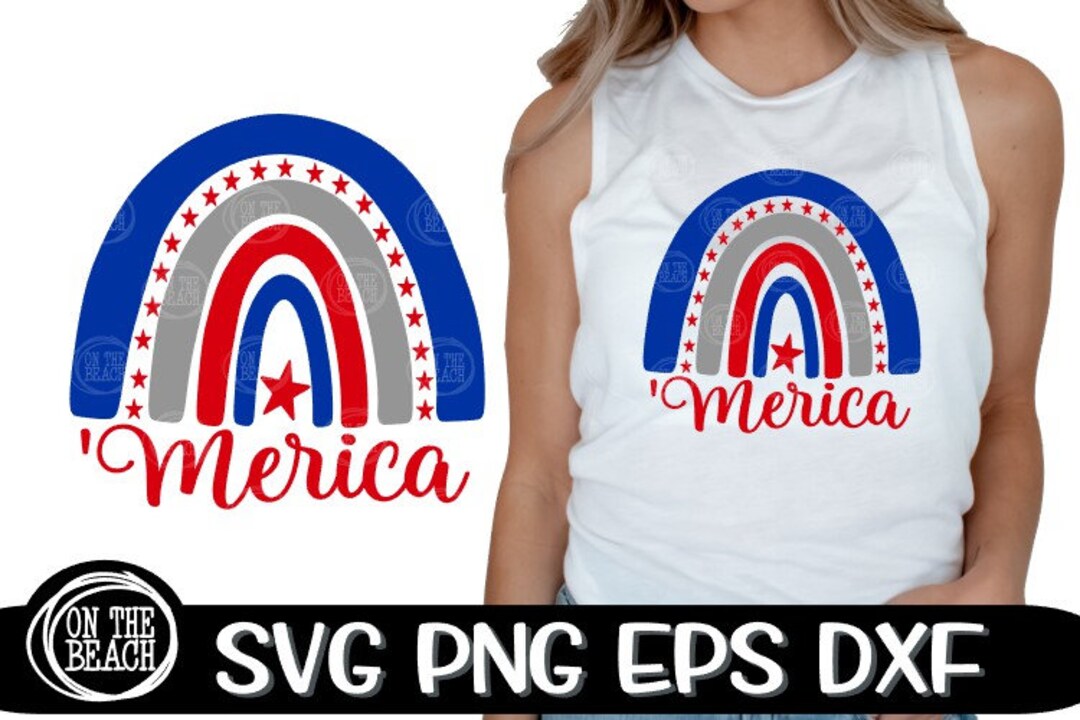 Rainbow Merica, Rainbow Merica Svg, Merica, Merica Svg, USA Flag Svg, America Svg, American, USA ...