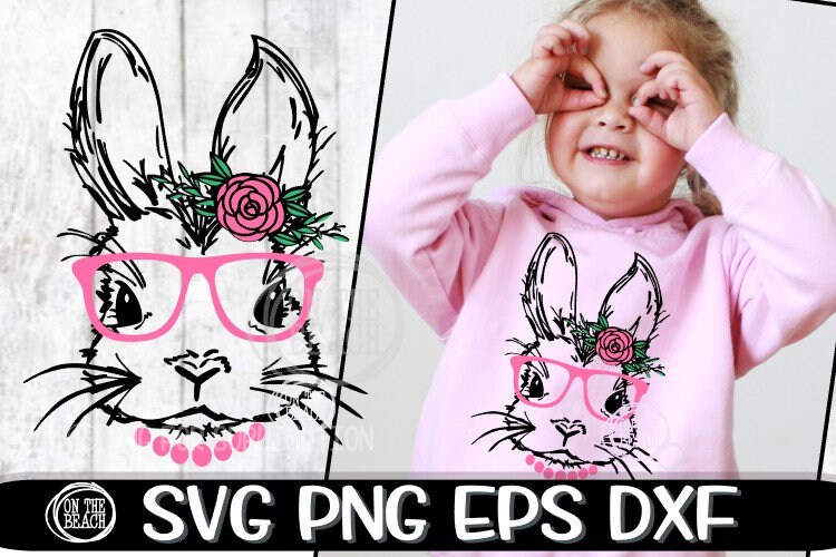 Easter Bunny Pearls Svg Girls Bunny Svg Cute Bunny Svgeaster - Etsy
