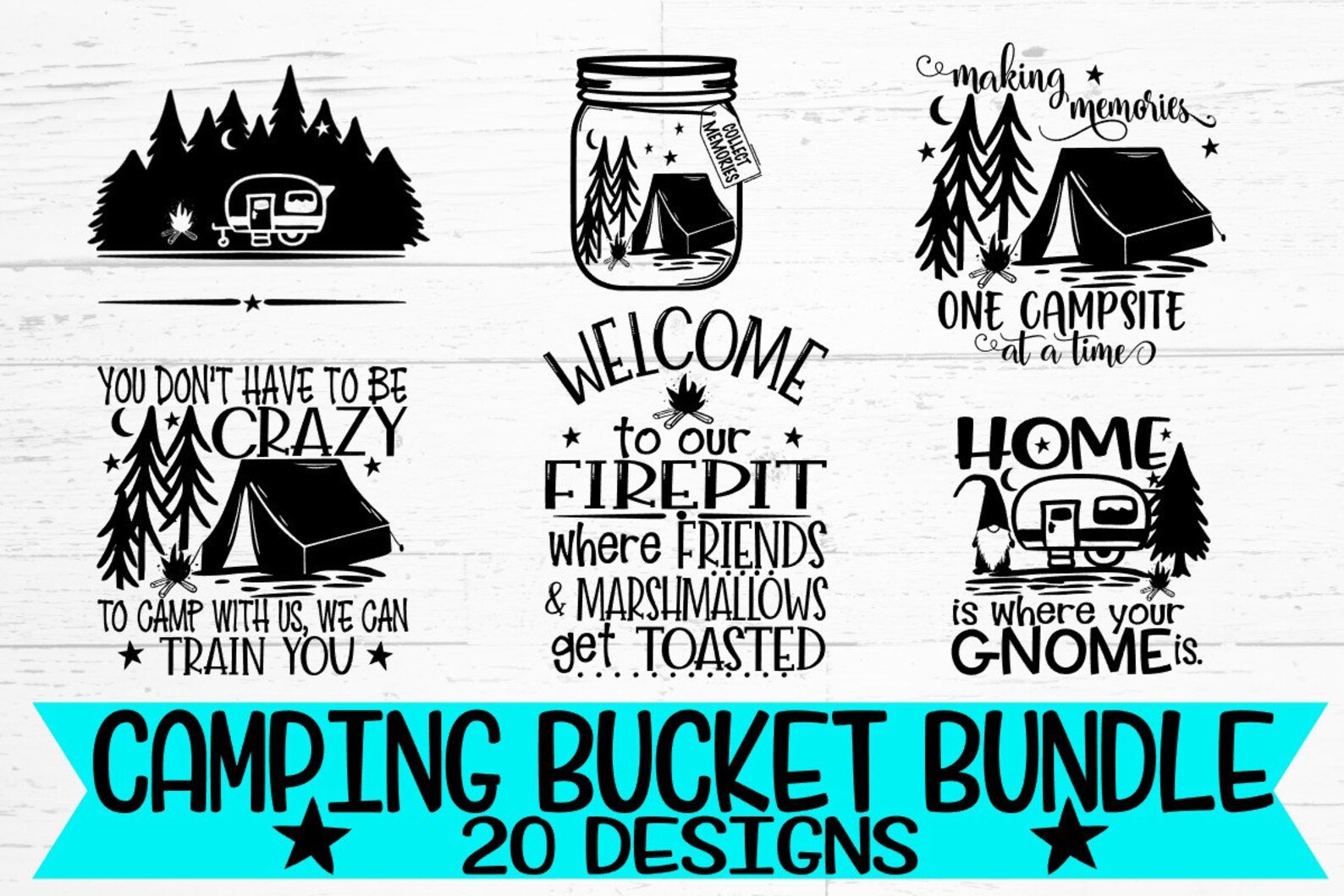 Camping Bucket, Camping Bucket Svg, Camping Bucket Bundle, LED Bucket ...