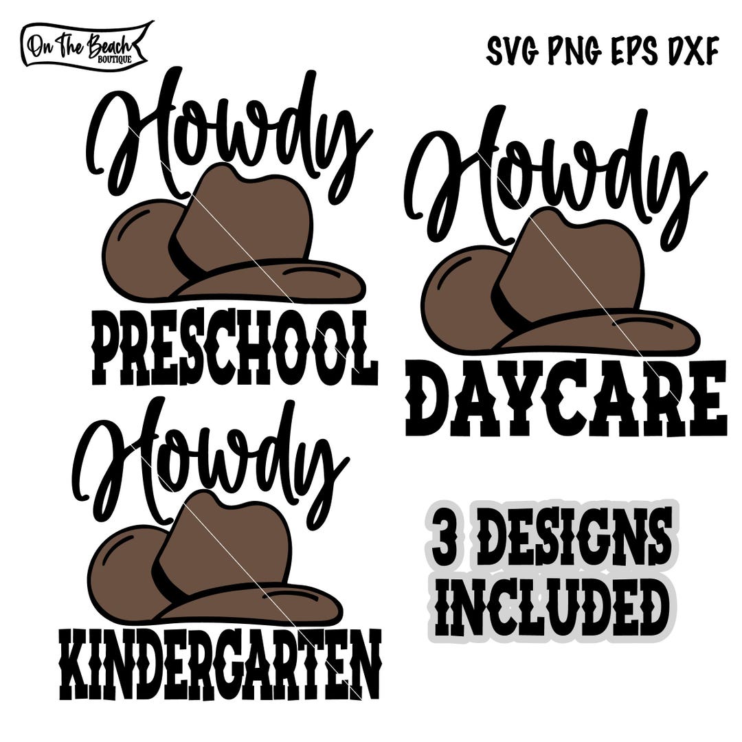 Howdy Kindergarten Howdy Preschool Svg Howdy Daycare Svg Cowboy Grade ...