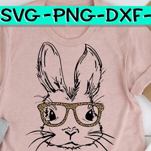 Easter Bunny With Glasses, Bunny With Glasses, Bunny With Glasses Svg ...