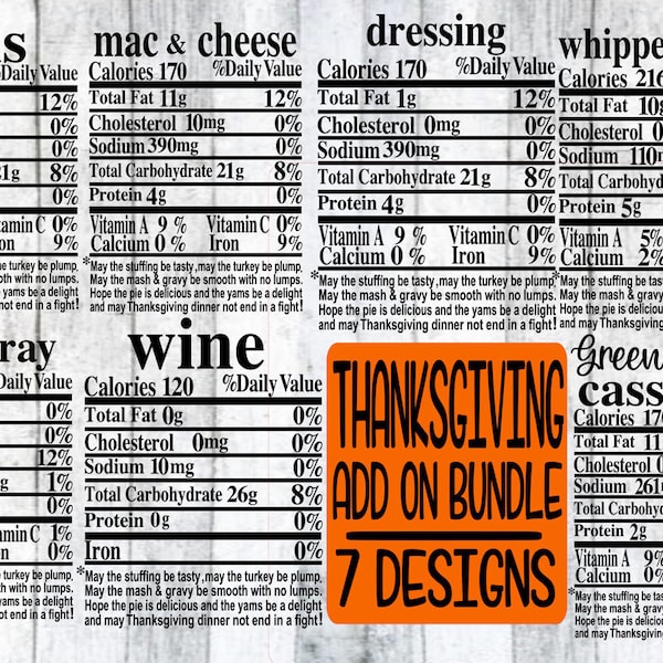 Ingredient Svg - Etsy