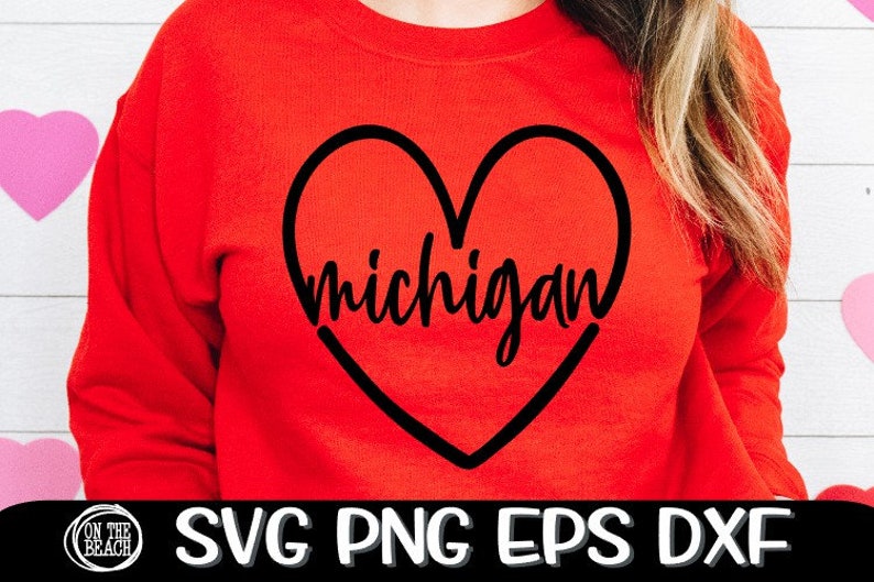 Michigan Michigan Svg Michigan Heart Michigan Heart Svg - Etsy