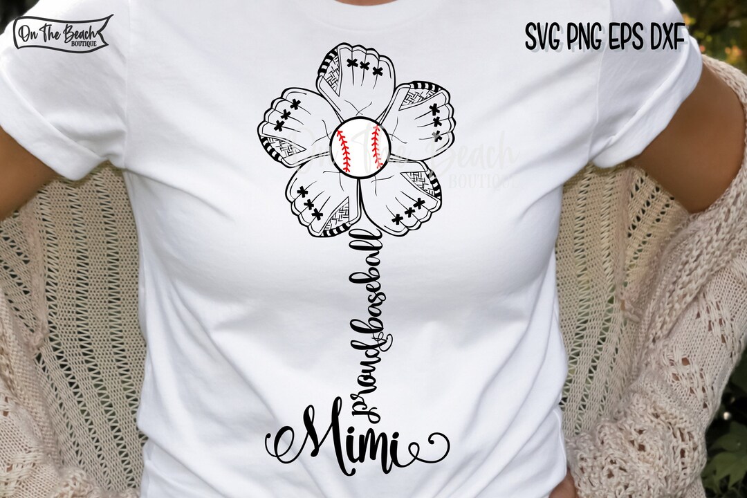 SVG Proud Baseball Mimi, Baseball Flower, Baseball Flower Mimi, SVG ...