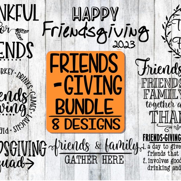 Friendsgiving Svg - Etsy