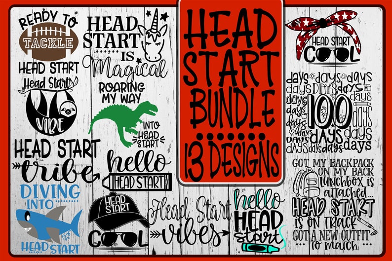 BACK TO SCHOOL Bundle - 8 Bundles Incl - 76 Designs - Head Start - Pre ...