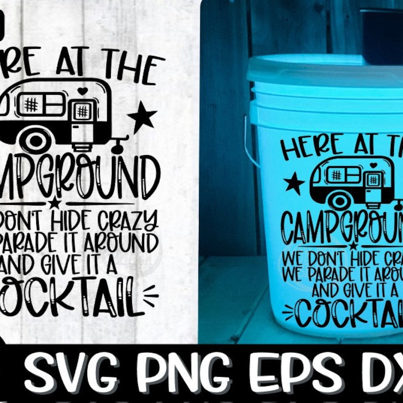 Camping Bucket Svg - Etsy