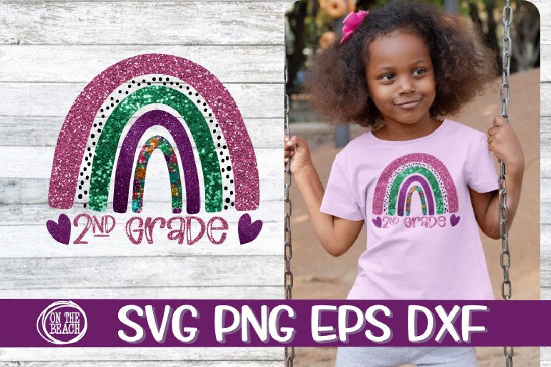 Rainbow , Rainbow Svg, 2nd Grade, 2nd Grade Svg, Second Grade, Second ...