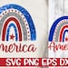 Rainbow America, Rainbow America Svg, Rainbow, Rainbow Svg, USA Flag ...