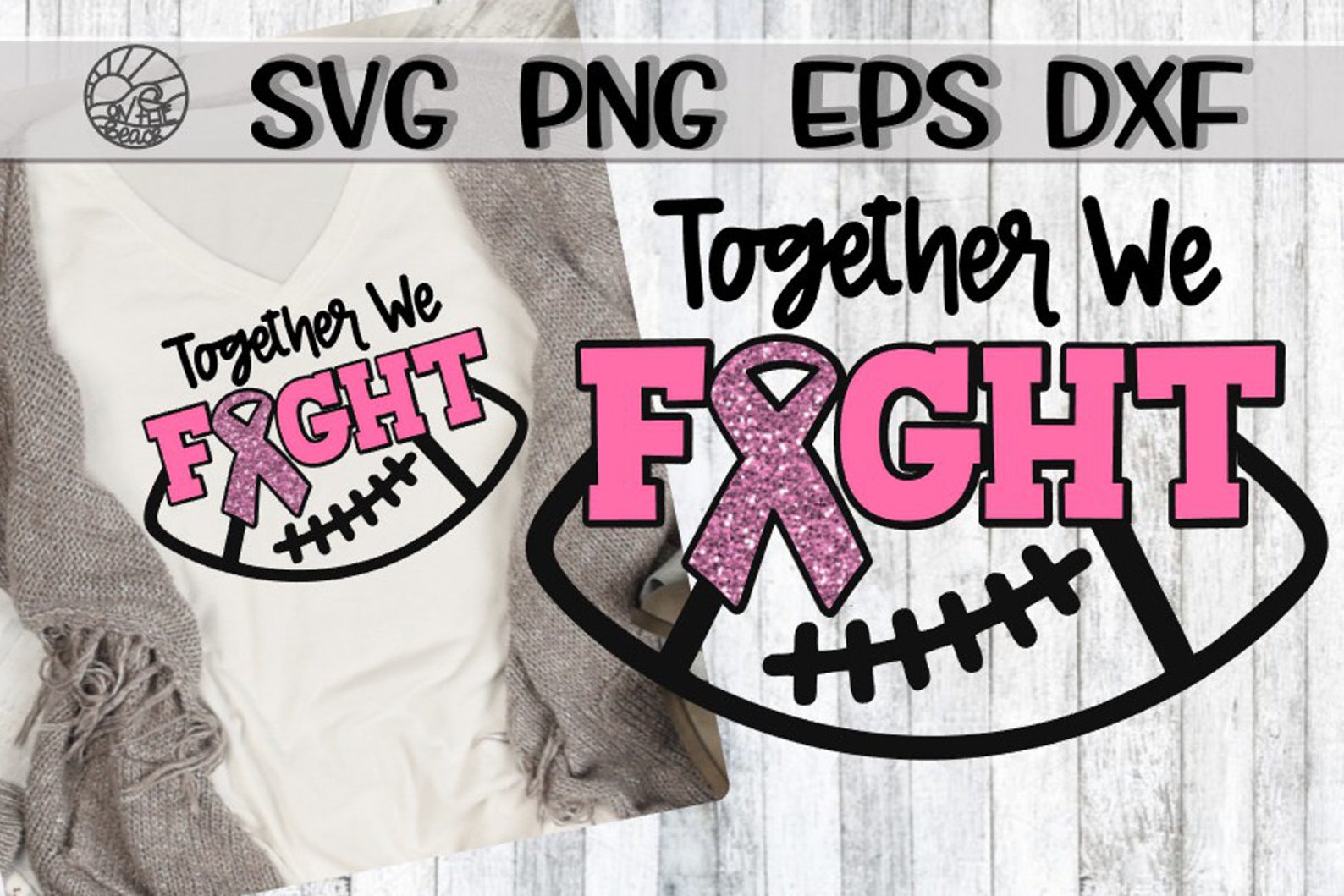 Together We Fight Together We Fight Svg Football Svg Pink - Etsy