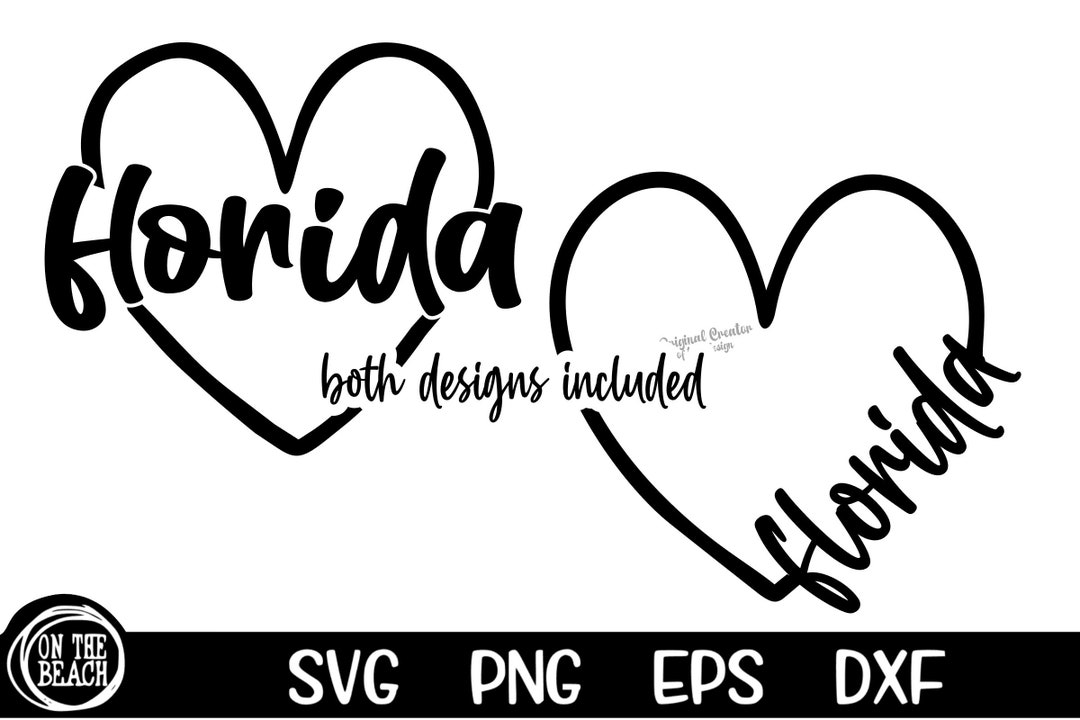 Florida, Florida Svg, Florida Heart, Florida Heart Svg, Florida Love ...