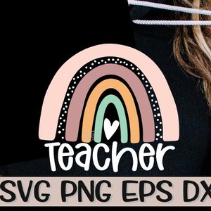 Rainbow Teacher, Rainbow Teacher Svg, Teacher, Rainbow, Rainbow, Teach ...