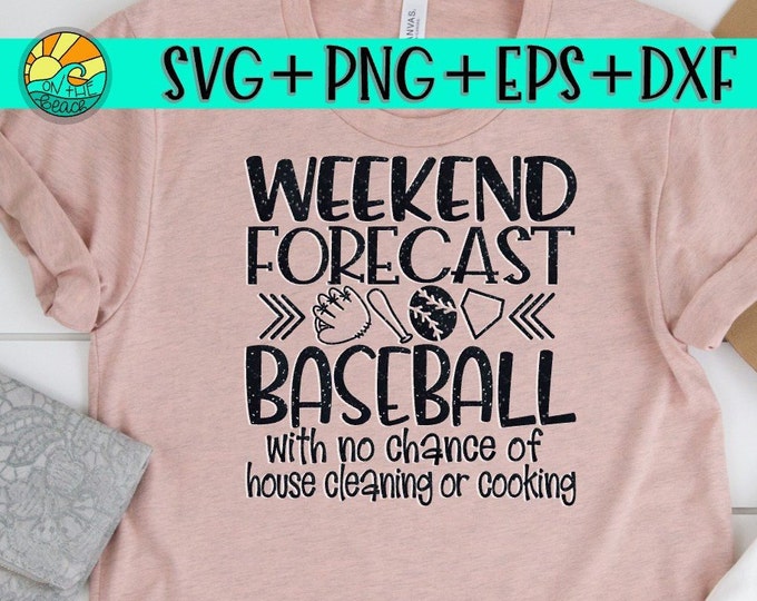 Weekend Forecast Weekend Forecast Svg Baseball Mom Svg - Etsy