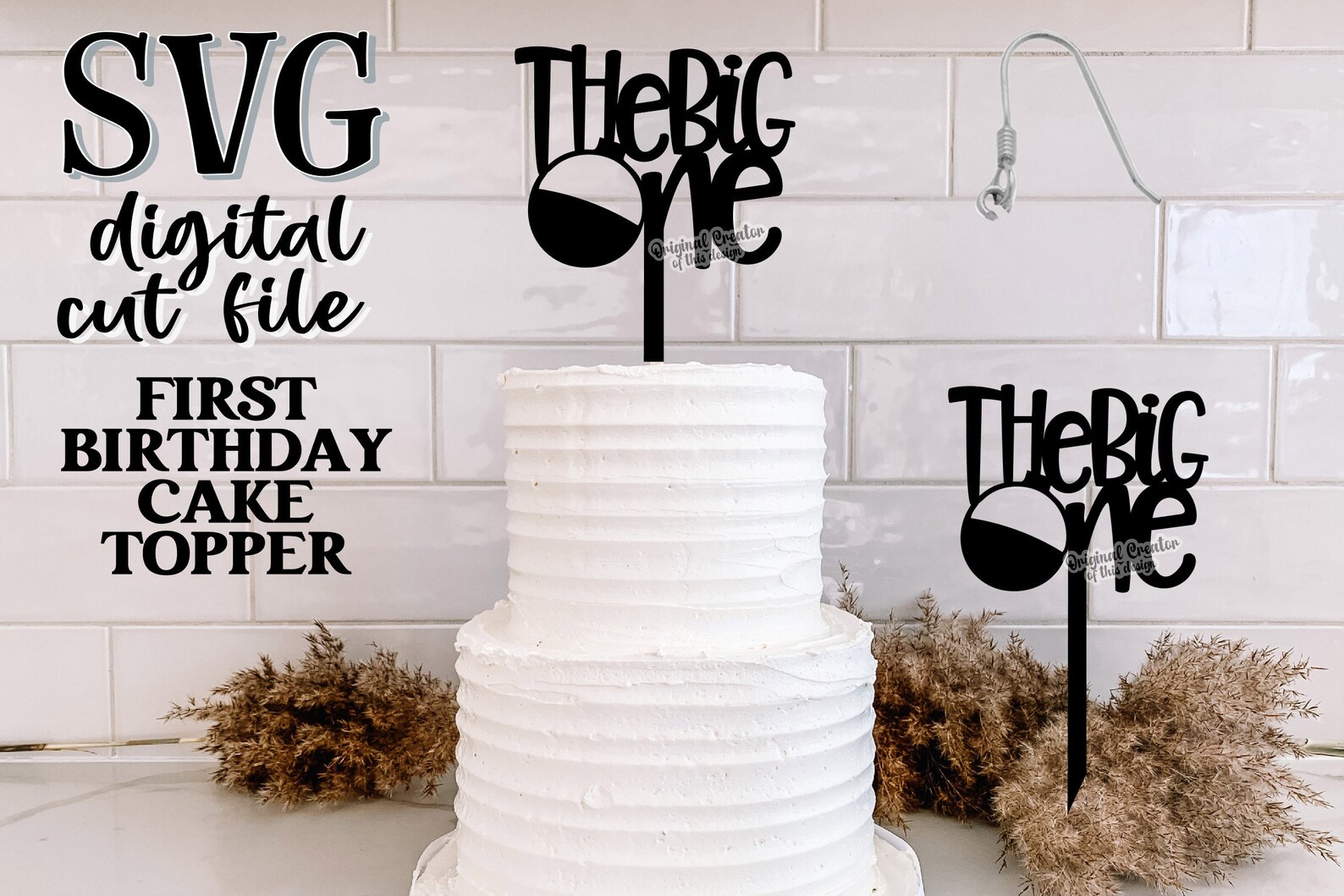 The BIG ONE SVG the Big One Cake Topper Laser Big One Bobber - Etsy
