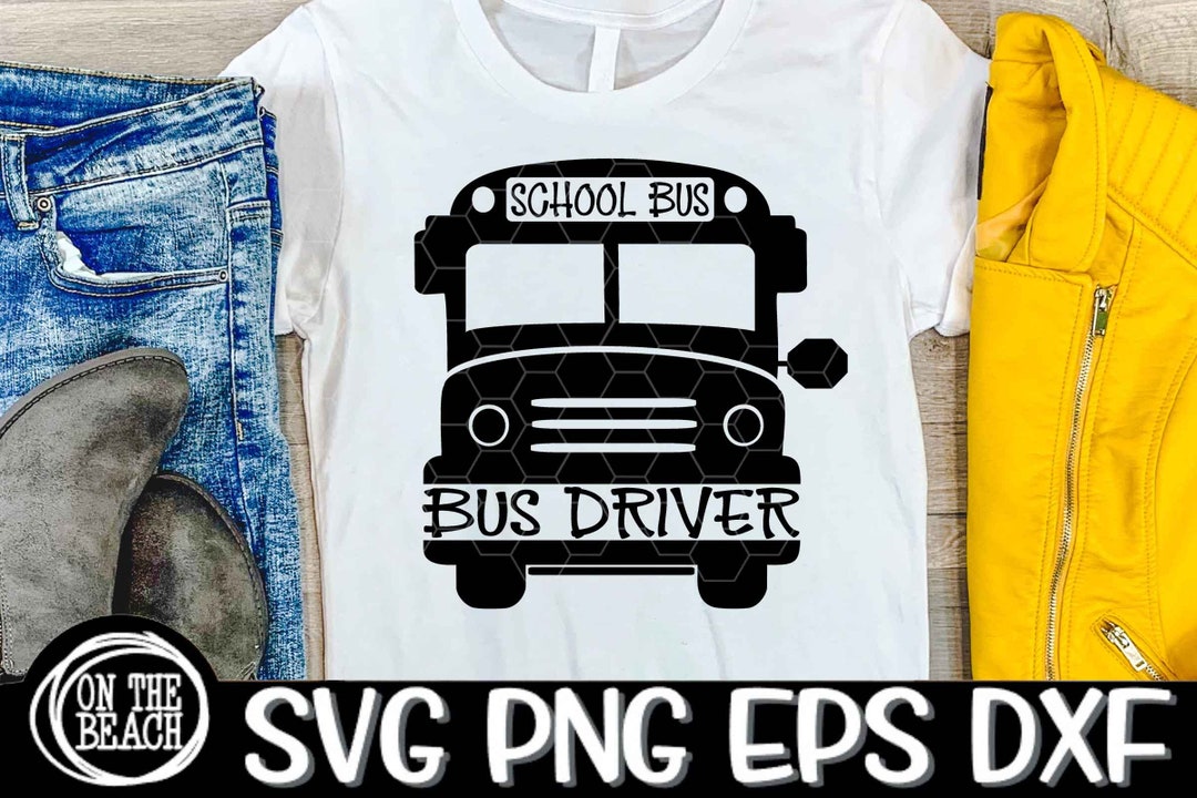 Bus Driver SVG Split Monogram Driver Gift School Bus Shirt Back to ...
