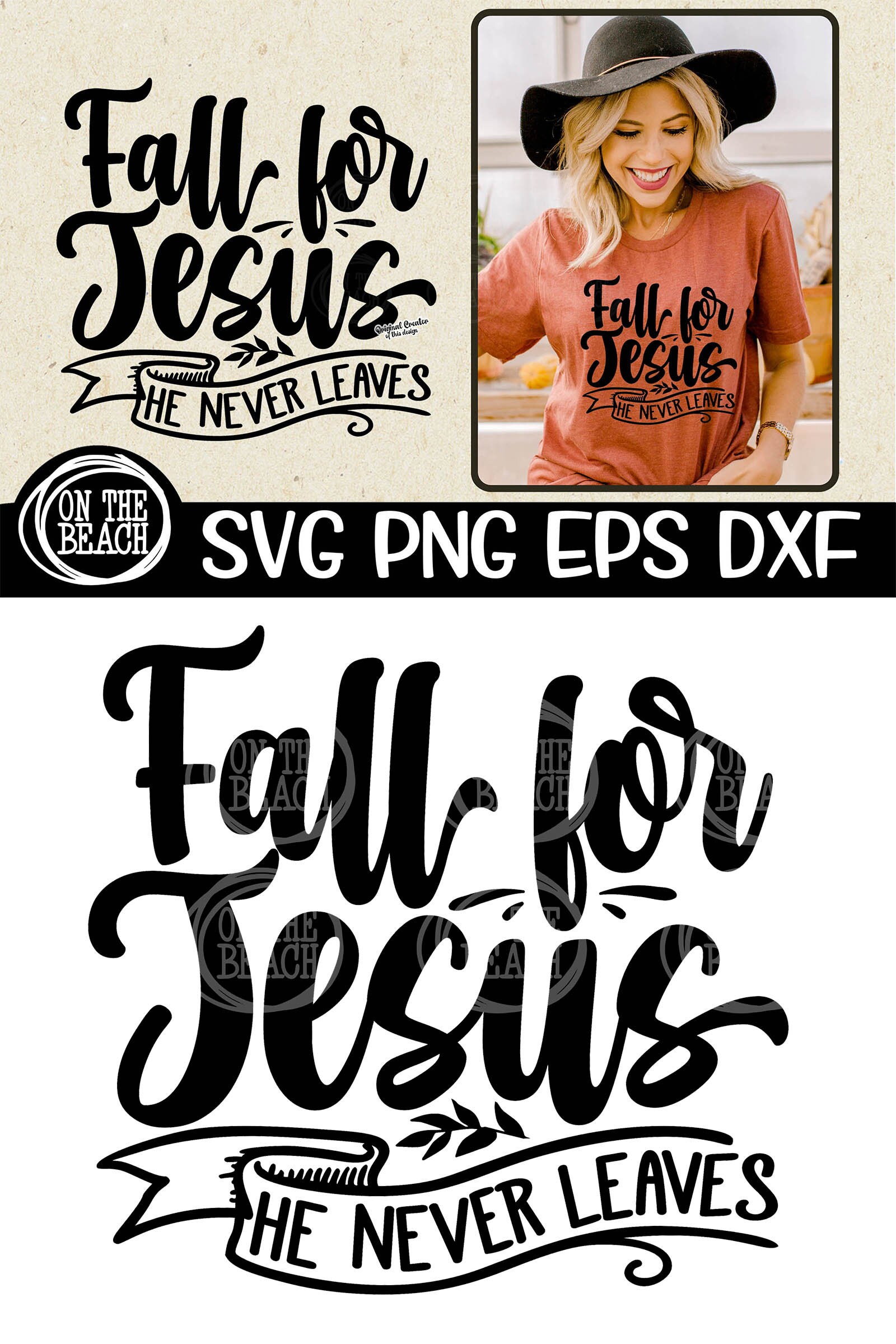 Fall for Jesus He Never Leaves Fall for Jesus Svg Cutting File | Etsy