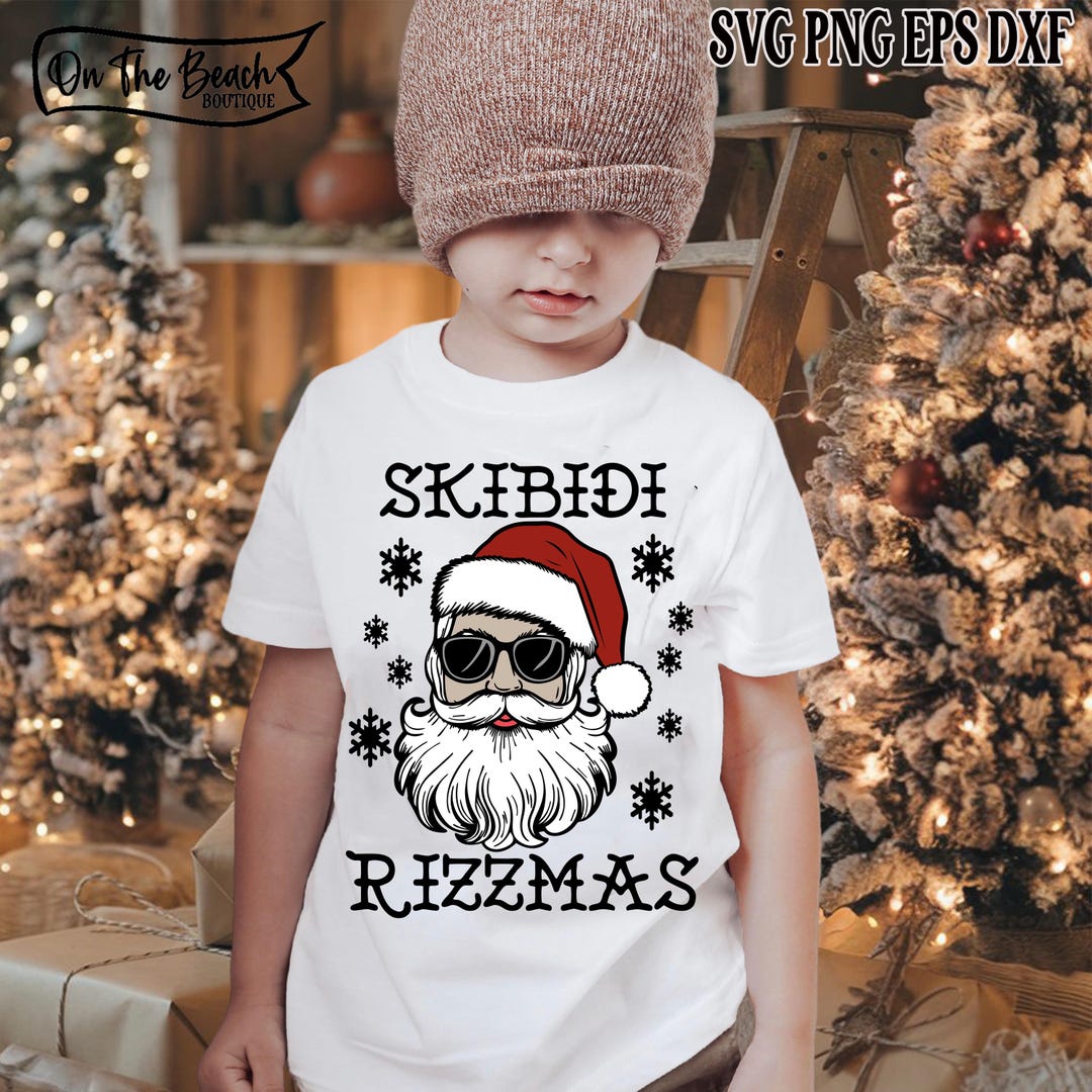 Skibidi Rizzmas Merry Rizzmas SVG Merry Christmas Santa Trending ...