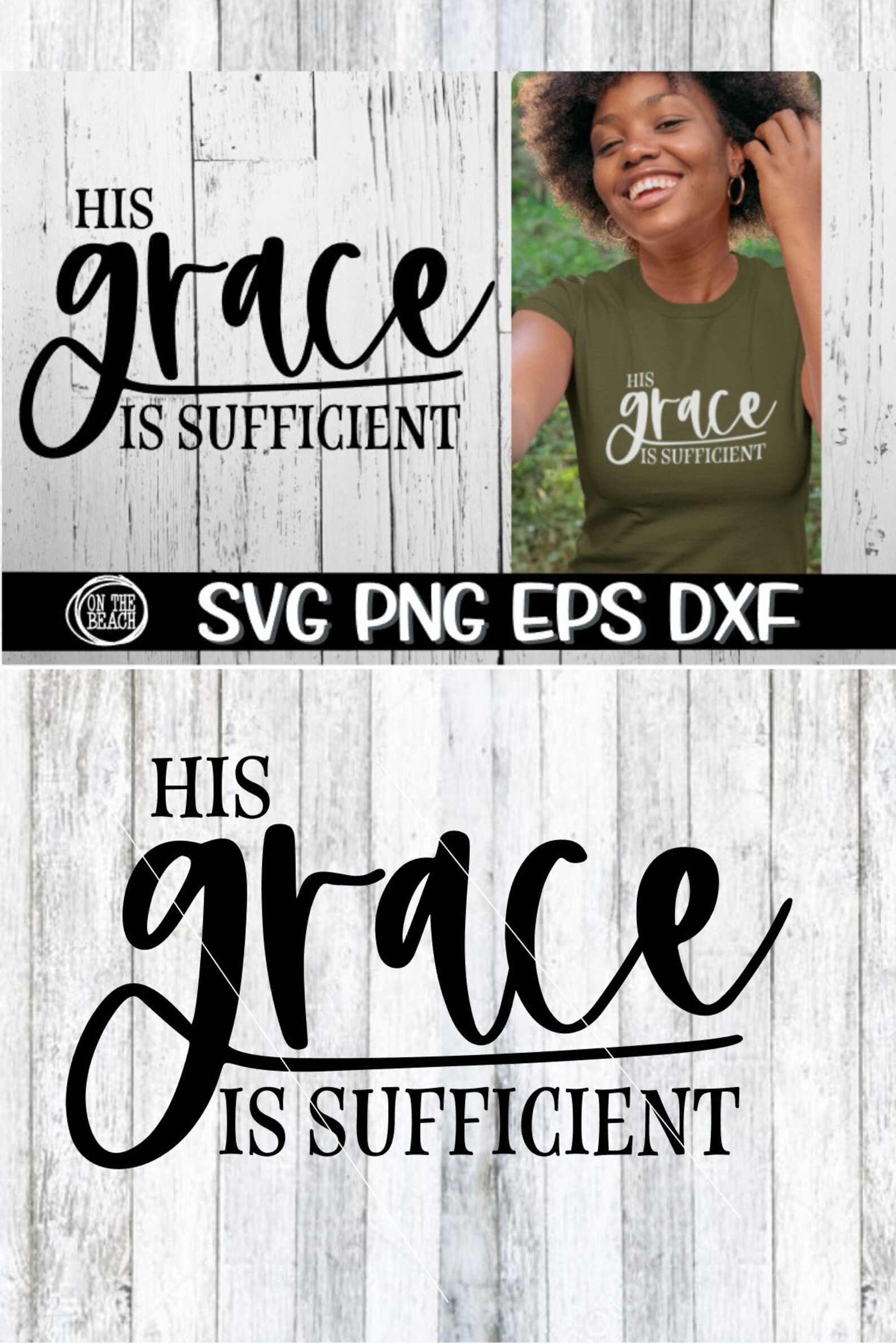 Grace Svg, Grace, His Grace, His Grace is Sufficient, His Grace is ...