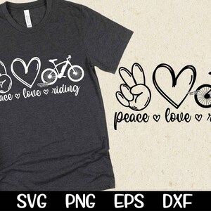 Peace Love Riding Svg Ebike Ebike Svg E-bike Cutting Design Files ...