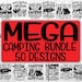 MEGA Camping Bundle - 50 Designs, Camping Bucket, Camping Bucket Svg ...