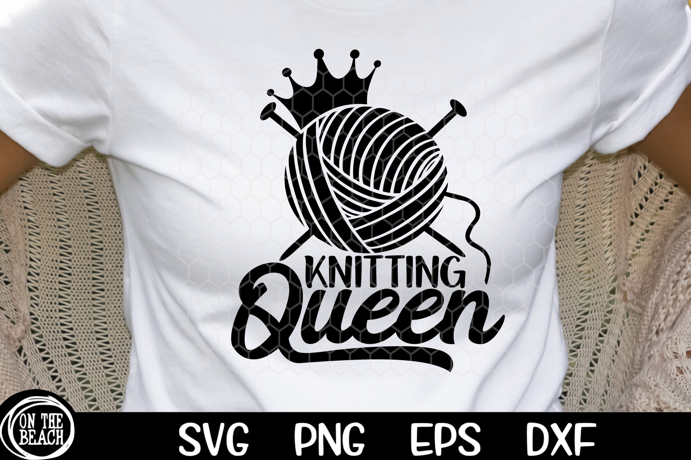 Knitting Queen Svg Knitting Lover PNG Yarn Love Knit Hook - Etsy