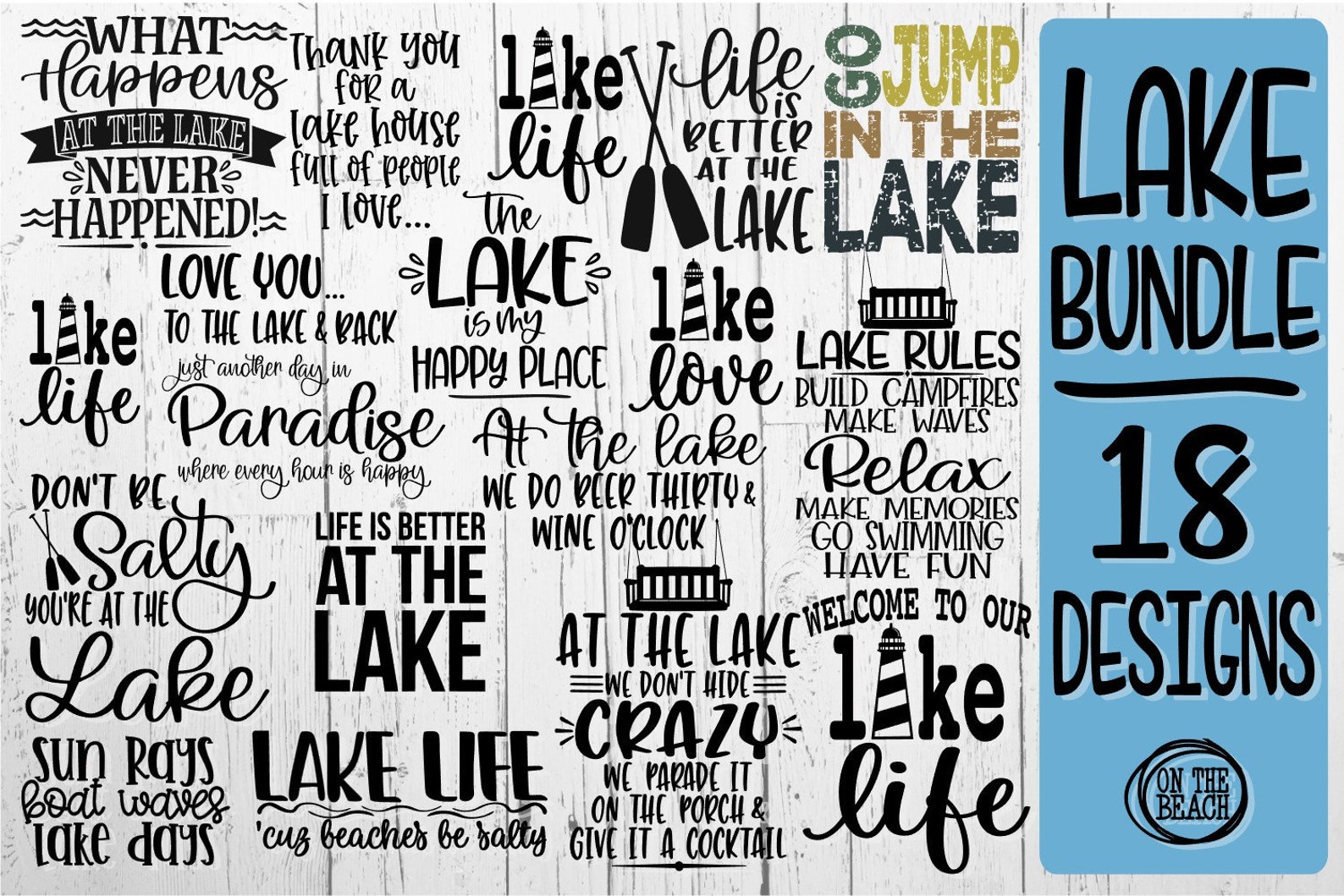 LAKE BUNDLE 18 Designs Love Lake Love Lake Svg Lake Rules - Etsy