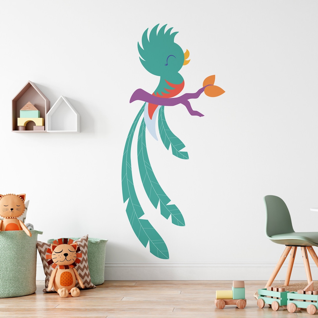 Baby Bird Nursery Decor, Colorful Quetzal Printable, Wall Decal Nursery ...