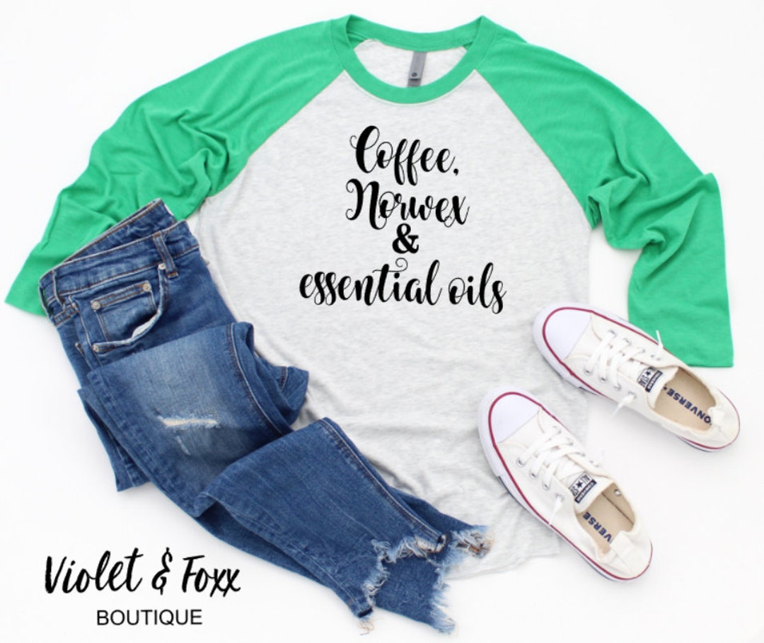 Coffee, Norwex and Essential Oils Green Unisex Shirt Raglan - Etsy